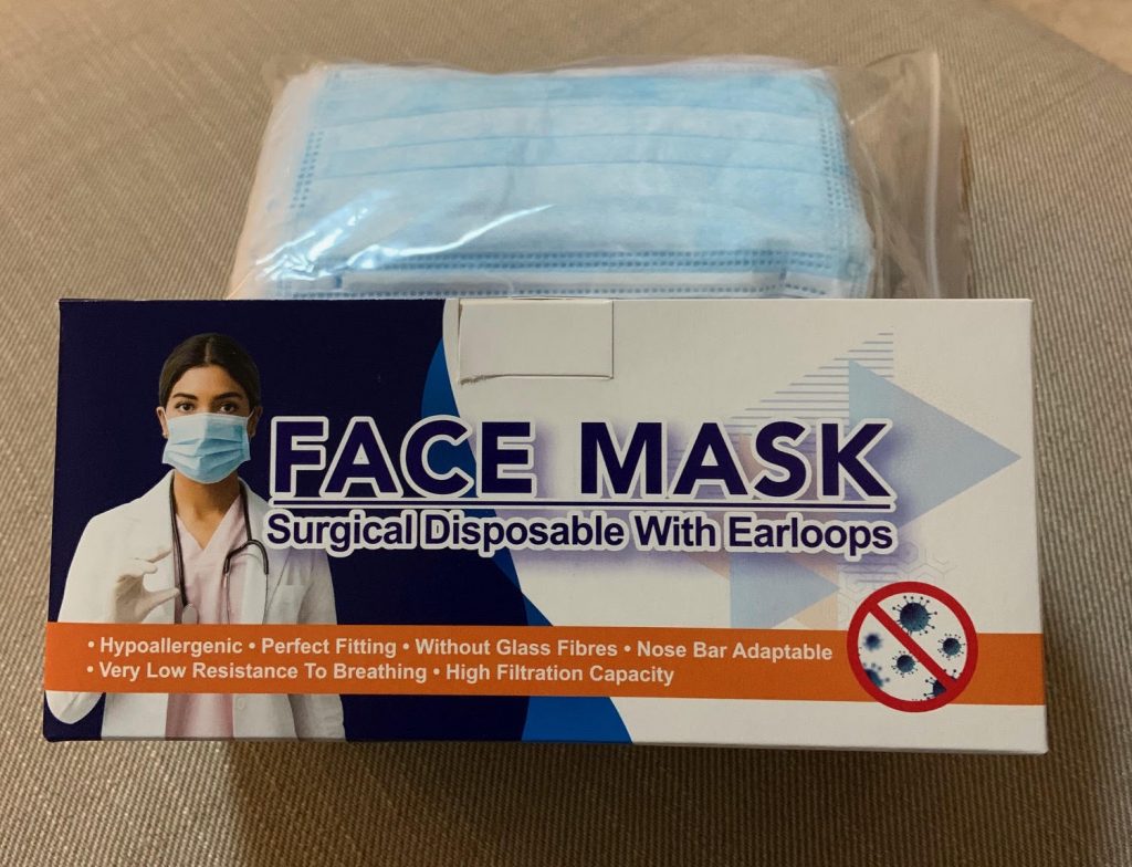3-Ply Disposable Surgical Masks (Box of 50 Pcs) - Ermes Luxury Travel
